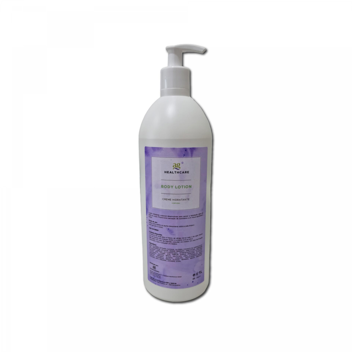 Creme Hidratante Corporal AG Health Care 1 Litro - 22.NAT04B-1 - Artur ...