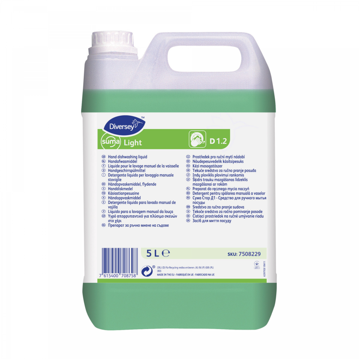 Suma Light D1.2 5 L - Detergente líquido neutro para lavagem manual de ...
